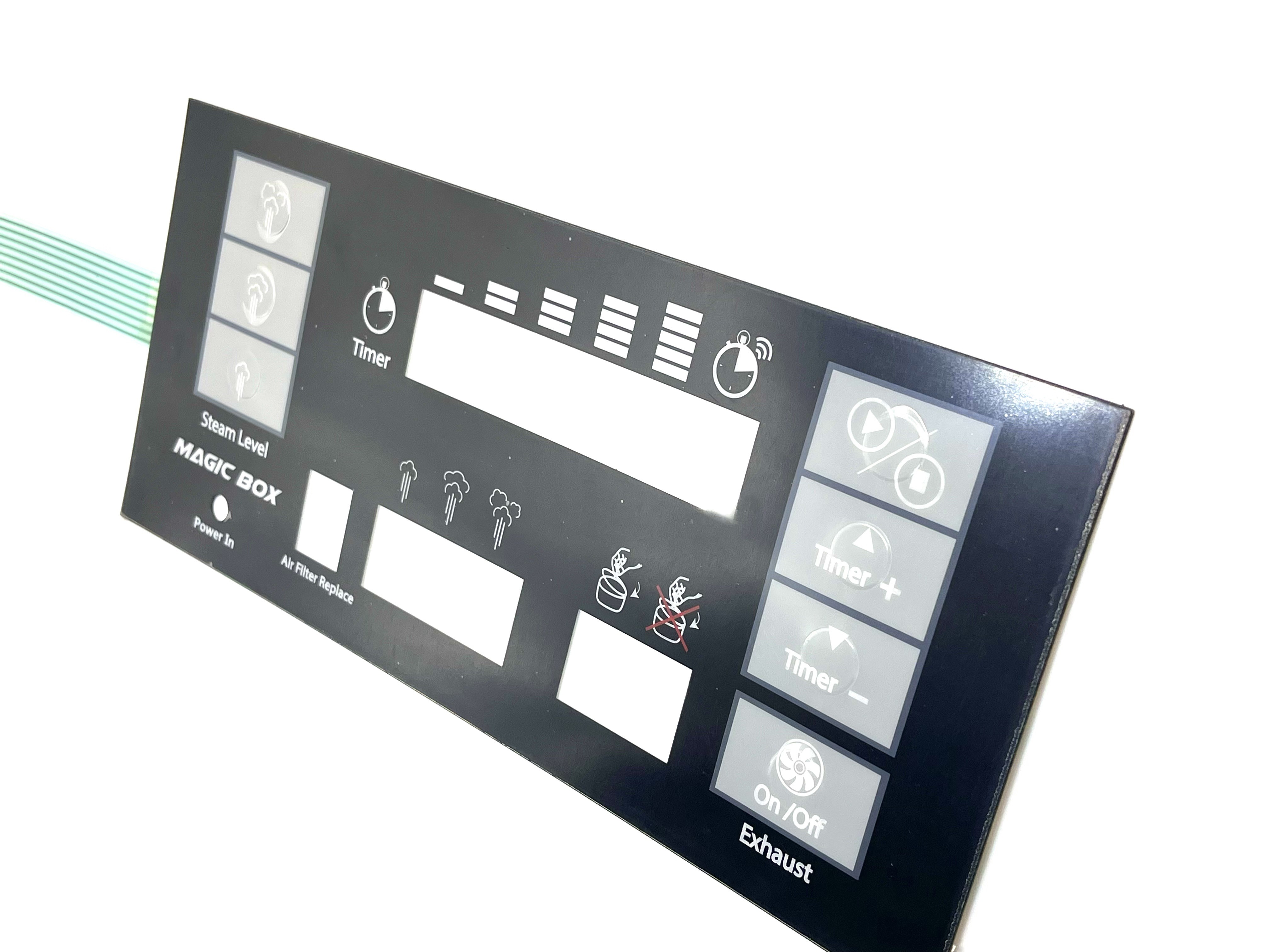 Tactile FFC Flex Cable Waterproof Membrane Switch With Female Scrip Housing