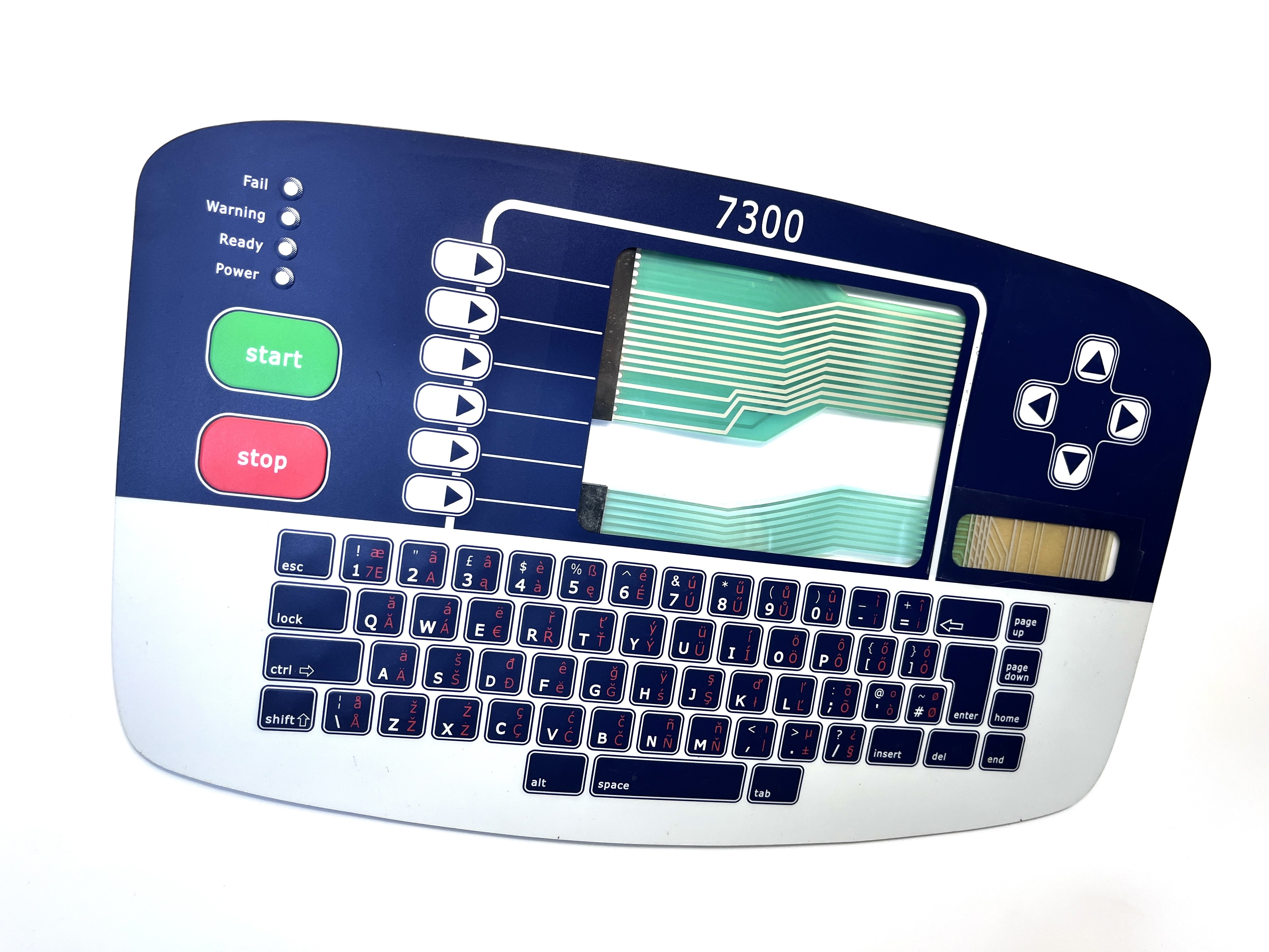 Silver Conductive Circuit Backlit Membrane Switch Panel For Ocean Monitor